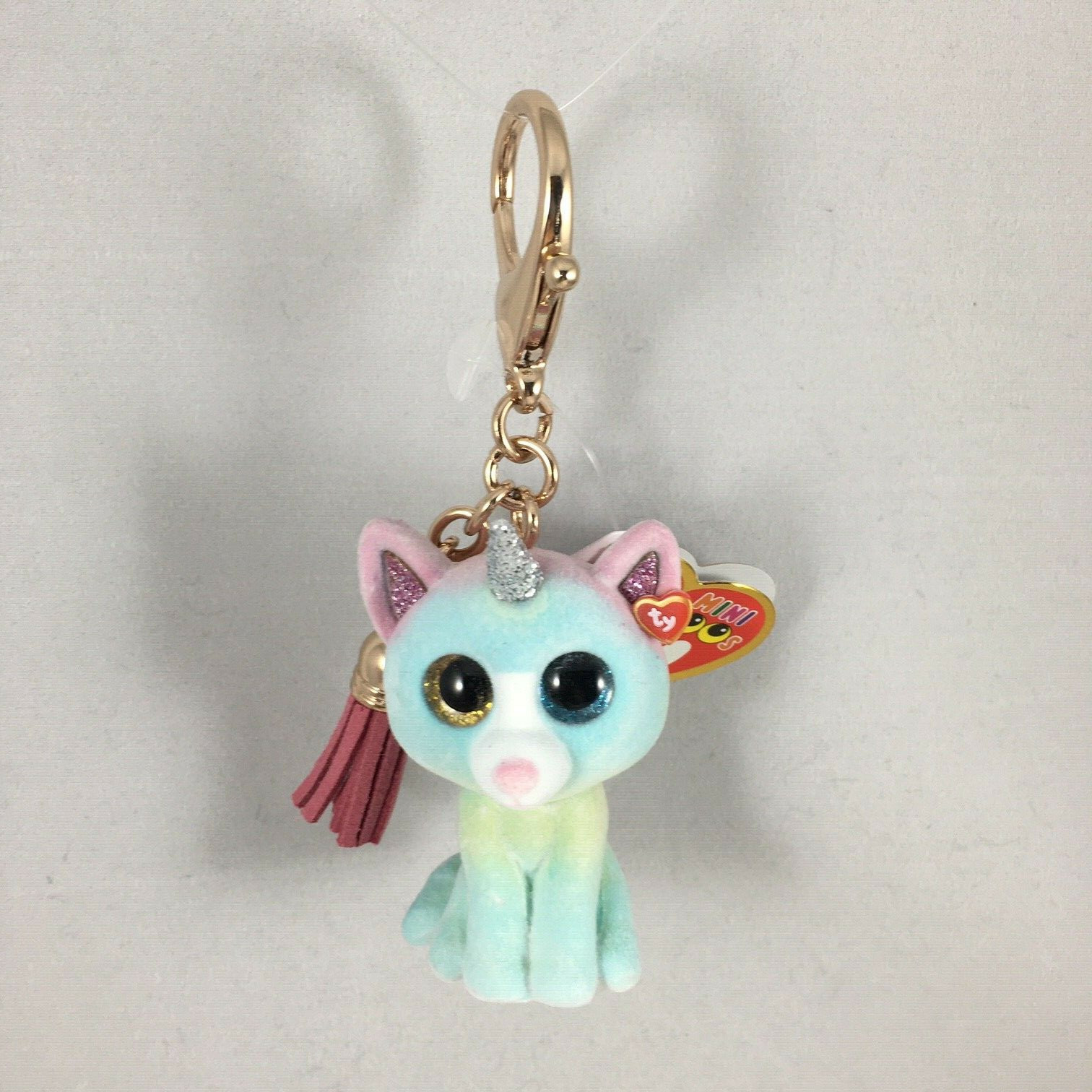 NEW 2020 TY Beanie Boos Mini Boo Collectible Metal Key Clip - HEATHER ...
