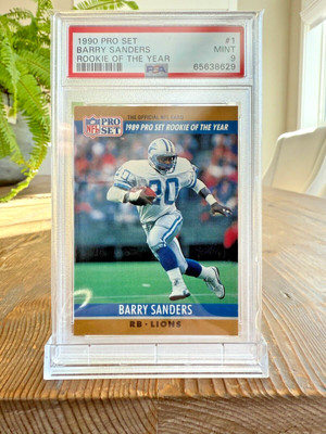 1990 Pro Set #1 Barry Sanders Rookie of the Year PSA 9 Mint New Slab | eBay