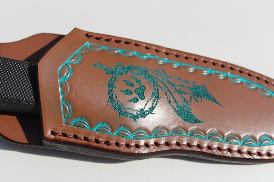 Custom Leather Knife Sheath That Fits A Buck Vanguard Knife. Sheath ...