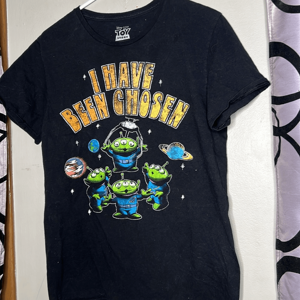 Disney Toy Story Alien Men's Graphic Black T-shirt " I Have Been Chosen ...