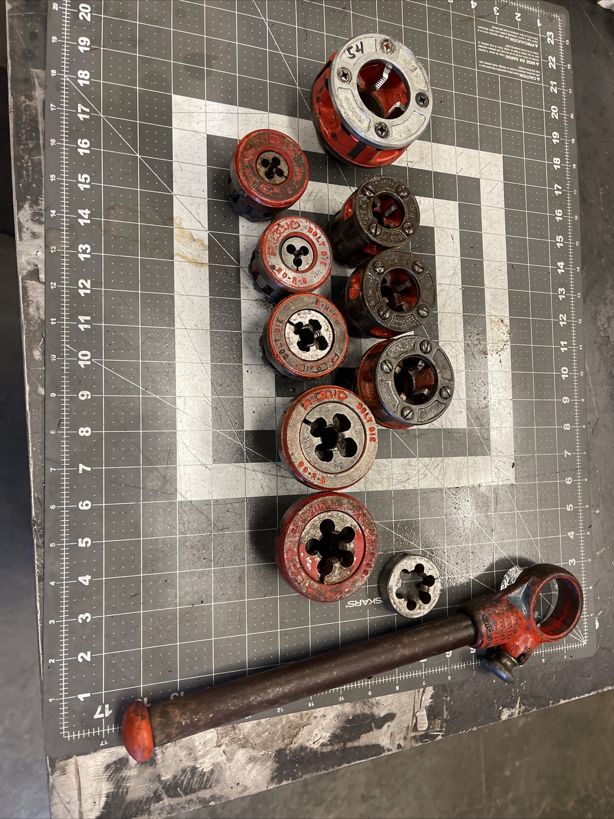 Ridgid 00-R Pipe Threader Die Set 1,1/2 ,3/4 3/8 &5 Nc Dies (c1c62 | eBay