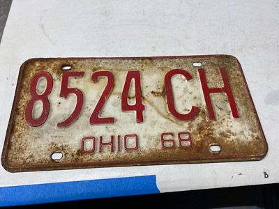 Vintage 1968 Ohio License Plate | eBay