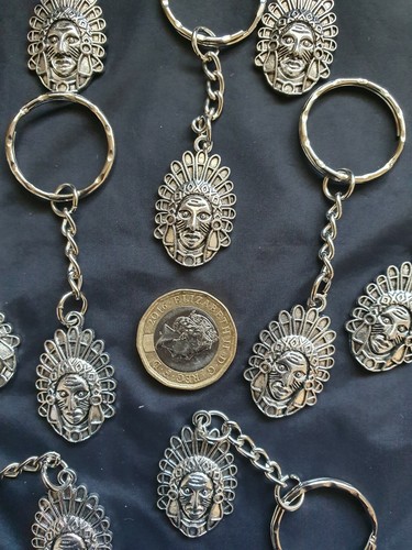 SMALL Native American Native Indian Chief Chieftain Key Ring ONE ITEM ...