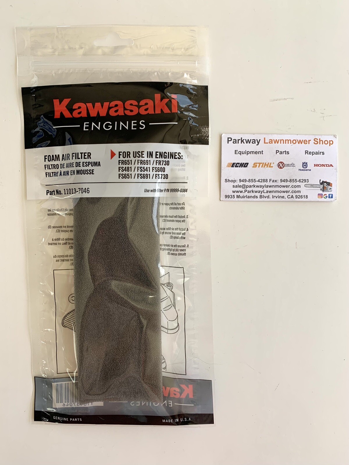 Kawasaki 11029-0031 Air Filter Cleaner Element Four Stroke Engine ...