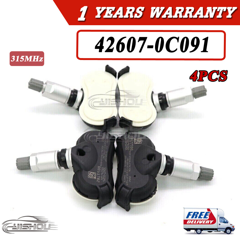 4x 42607-0C091 TIRE PRESSURE SENSOR TPMS for Toyota Tundra Sequoia 2018 ...
