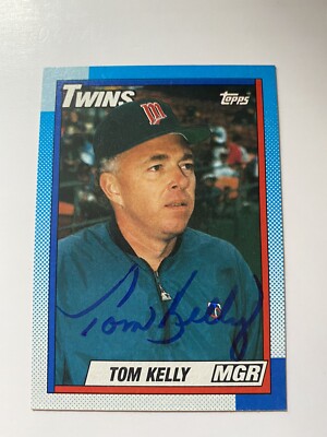 Tom Kelly Signed 1990 Topps Minnesota Twins Card # 429 | eBay