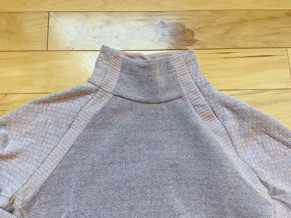 PrAna Women’s Snap Turtle Neck Wool Blend Sweater Sz Small Pink Gray ...