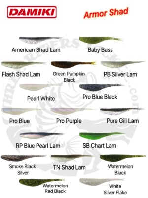 Damiki Armor Shad Soft Jerkbait for Damiki Rig, etc.. Choose 3" or 7 ...