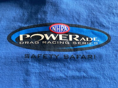 NHRA Powerade Drag Racing Series Safety Safari Cotton Polo Shirt Race ...