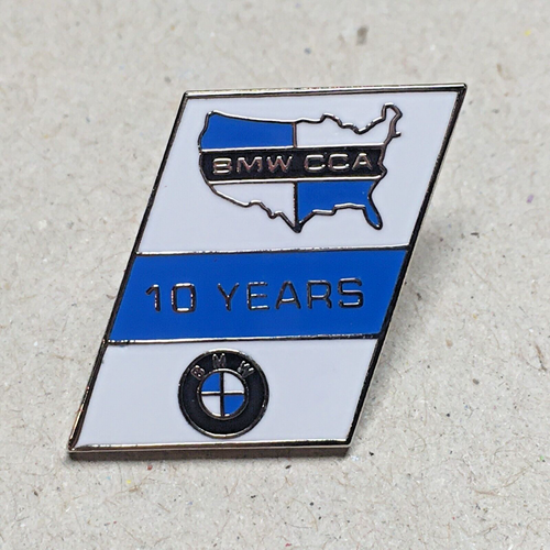 BMWCCA BMW CCA BMW Car Club of America 10 YEARS Membership Enamel Pin ...