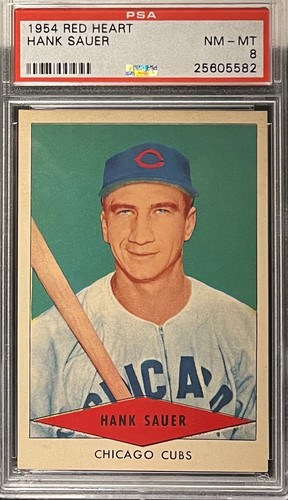1954 Red Heart Hank Sauer PSA 8 Set Break | eBay