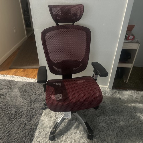 HYKEN CHAIR ERGONOMIC RED MESH SWIVEL TASK ADJUSTABLE OFFICE CHAIR-# ...