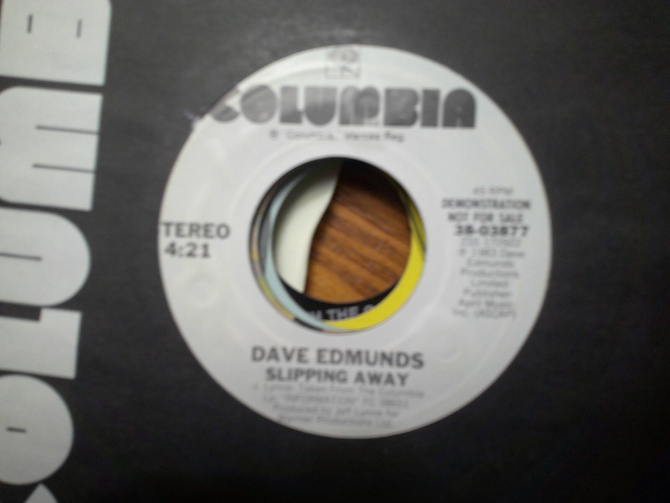 PROMO COLUMBIA 45 RECORD/DAVE EDMUNDS/SLIPPING AWAY/ EX+ VINYL | eBay