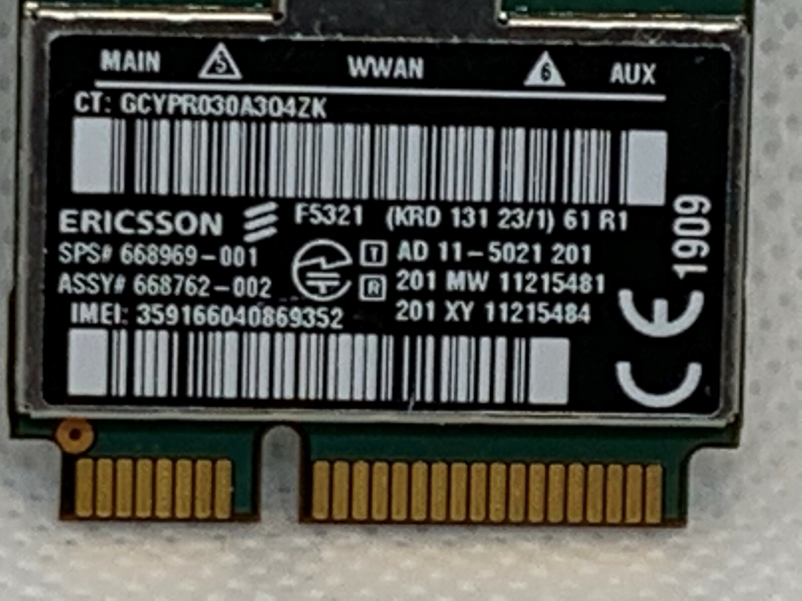 Unlocked HP hs2350 Ericsson F5321 HSPA + Mobile Broadband 3G WWAN ...