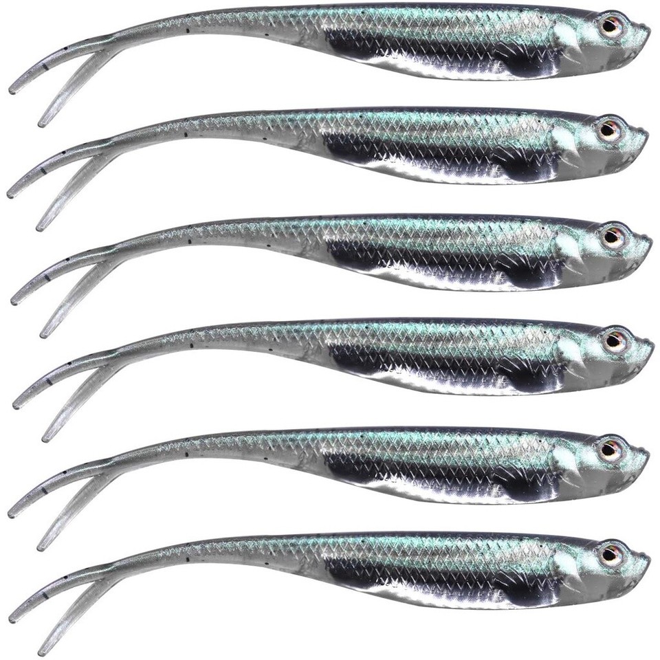 2.95" 6Pcs Fishing Swimbait Soft Plastic Minnow Shad Body Lure Drop ...
