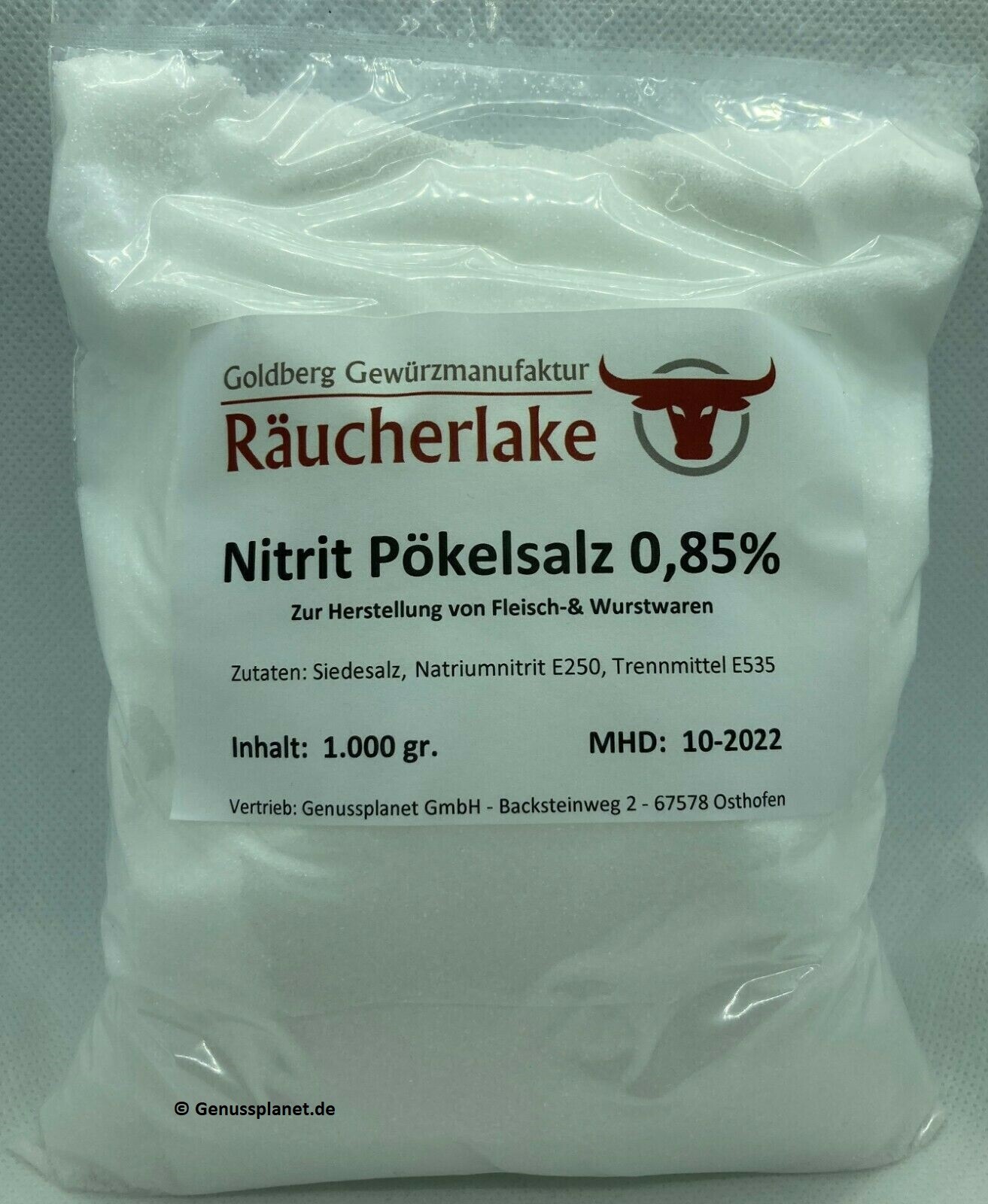 Pökelsalz 0,85% Nitritpökelsalz Natriumnitrit NPS Salz 1 Kg ...