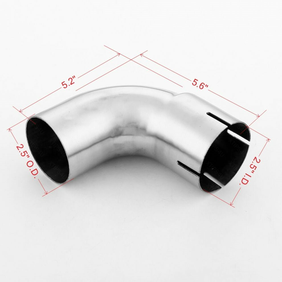 2.5" OD 90 Degree Stainless Steel Mandrel Bend Exhaust Pipe 2.5" ID ...