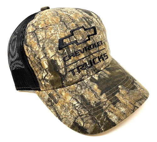 CHEVROLET CHEVY TRUCKS LOGO REALTREE CAMO BLACK MESH TRUCKER SNAPBACK ...