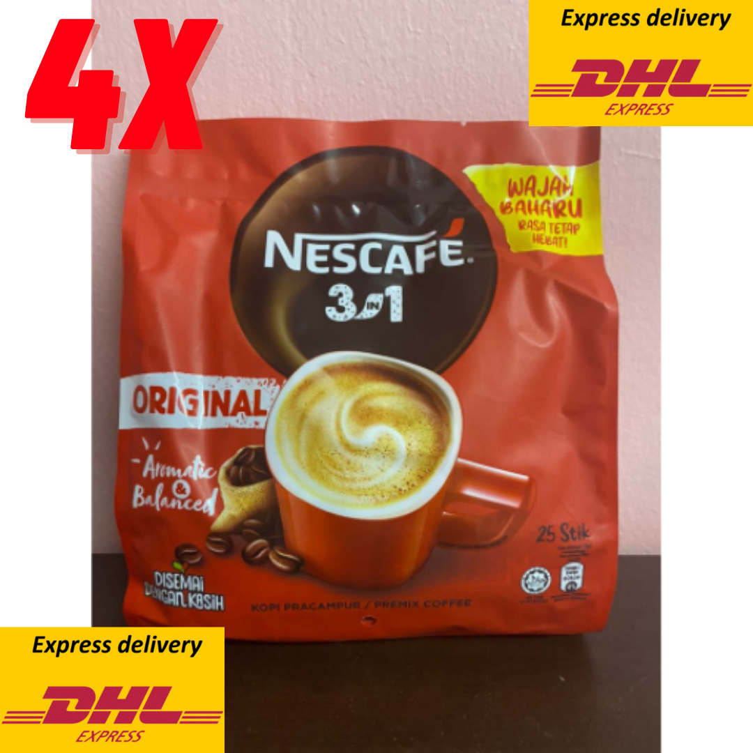 NESCAFE 3 in 1 Blend & Brew Original Instant Coffee 100 stick (4 pack ...