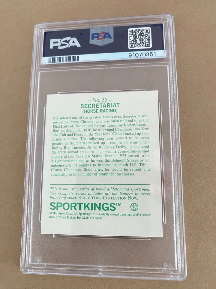 2007 Sport Kings Secretariat Mini PSA 8 #35 Only 100 Made | eBay