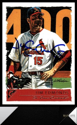2001 Topps Gallery #35 Jim Edmonds Signed Auto St. Louis Cardinals | eBay