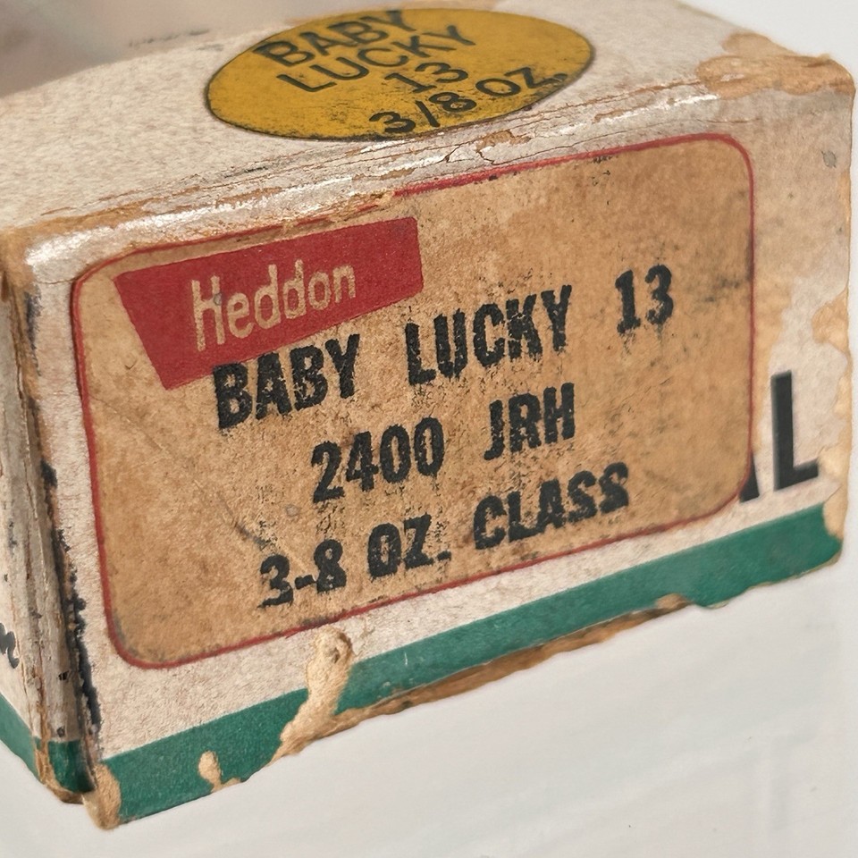Vintage Heddon BABY LUCKY 13 topwater lure 2400 JRH 3/8 oz class NOS In ...