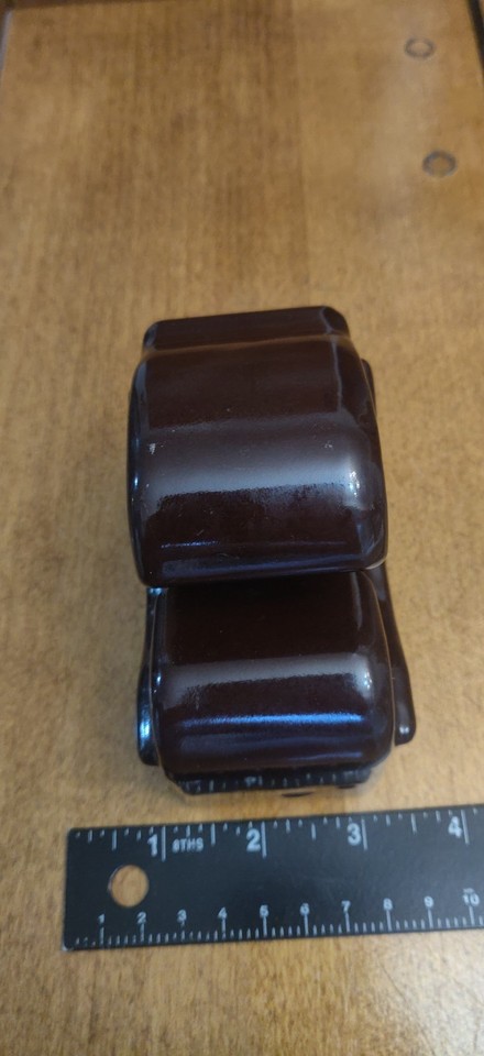 Scott Cutter Antique Tree Wire brown porcelain Insulator 4" X 2" Nos ...