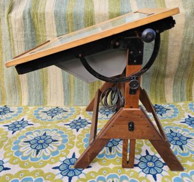 Vintage Industrial Hamilton Light Box Drafting Table | eBay