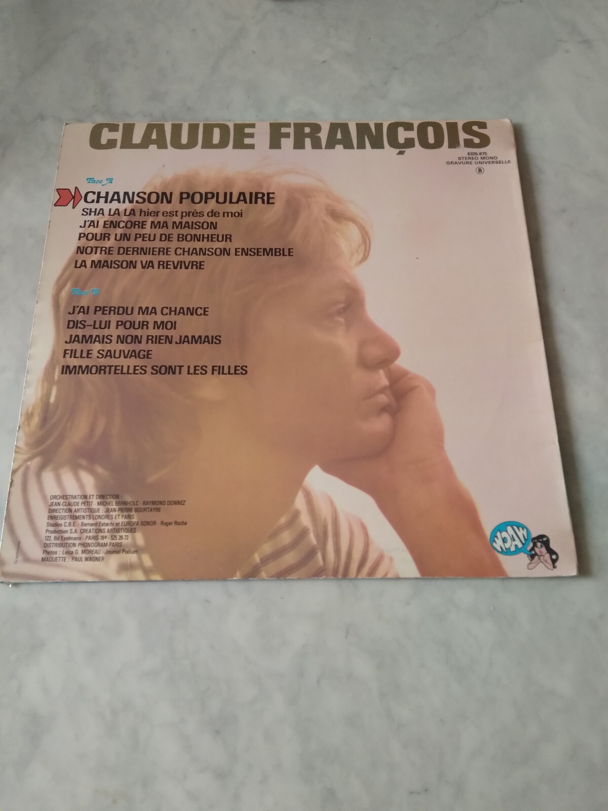 Claude François Album 33Tours vinyle Chanson Populaire | eBay