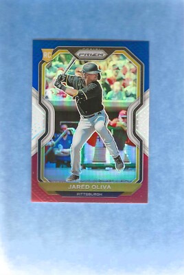 2021 Panini Prizm Red White Blue #34 JARED OLIVA RC Pirates Rookie MINT ...