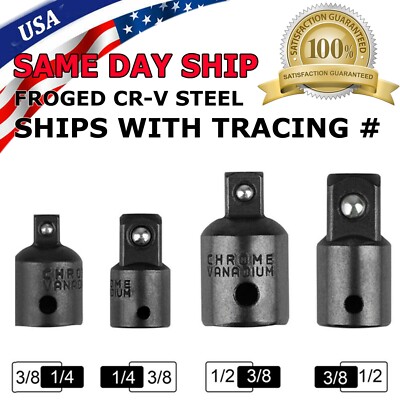 4-pack 3/8" to 1/4" 1/2 inch Drive Ratchet SOCKET ADAPTER REDUCER Air ...
