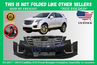 Fit 2017 - 2019 Cadillac XT5 Front Bumper Complete Assembly w/holes ...