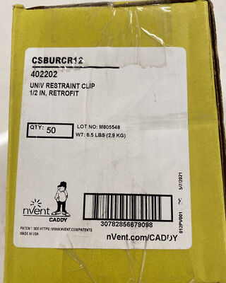Caddy CSBURCR12 Universal Restraint Clip 1/2In, Retrofit 50PCS NVENT | eBay