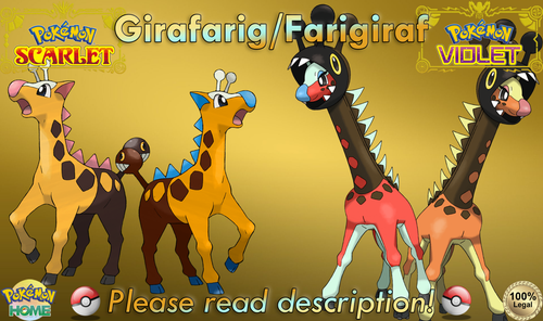 🍊Shiny/Non-shiny Girafarig/Farigiraf 6IV🍇Pokémon Scarlet/Violet (💯Legal ...