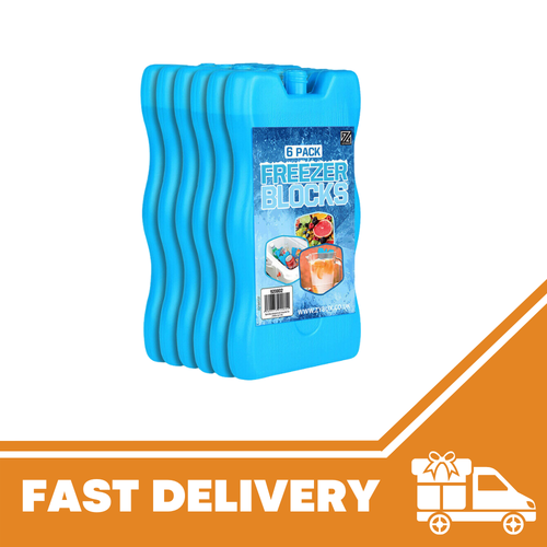 6x Freezer Block Ice Pack Cool Cooler Lunch Box Bag Small Reusable ...