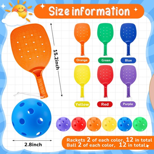 Plastic Paddleball Racket with Balls PE Equipment for Elementary School ...