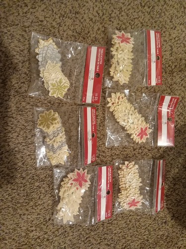 Lot 6 Pks Creatology Snowflake Wood Table Scatter 24 In Each Christmas ...