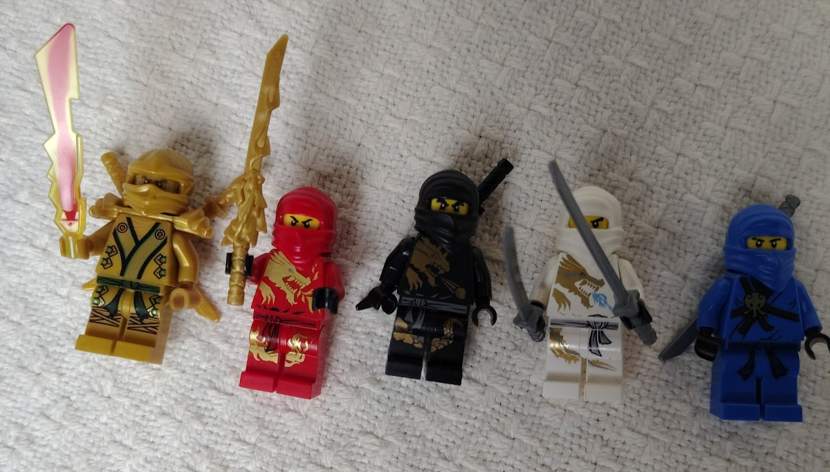 Used LEGO Ninjago Minifigures Lot The Golden Ninja DX Dragon Suit Cole ...