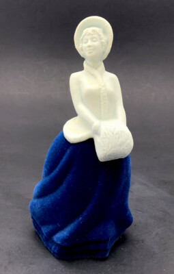 Vintage Avon Skaters Waltz Charisma Colonge- Blue, Beautiful FELT DRESS ...