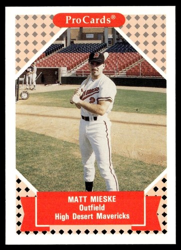 1991 ProCards Tomorrow's Heroes Matt Mieske High Desert Mavericks #335 ...