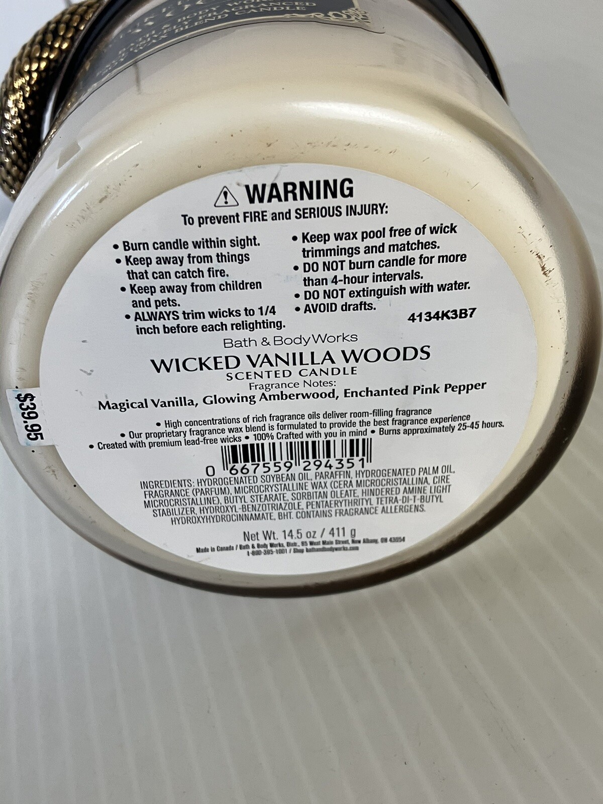 Bath & Body Works Wicked Vanilla Woods 3 Wick Candle Snake Lid Halloween 2024 | eBay