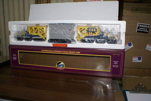 NEW IN THE BOX MTH CSX SCHNABEL FLATCAR CAR # 402 | eBay