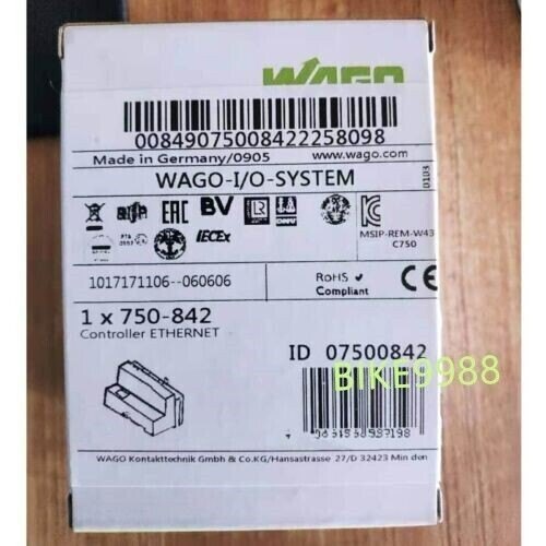New in Box Wago 750-842 DeviceNet Programmable Fieldbus PLC Module 750 ...