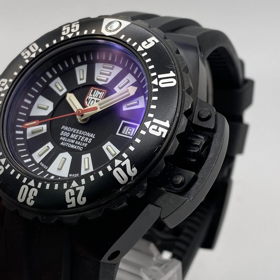 Luminox Deep Dive 44mm 1500 Series Steel Black Dial Automatic Men Watch ...