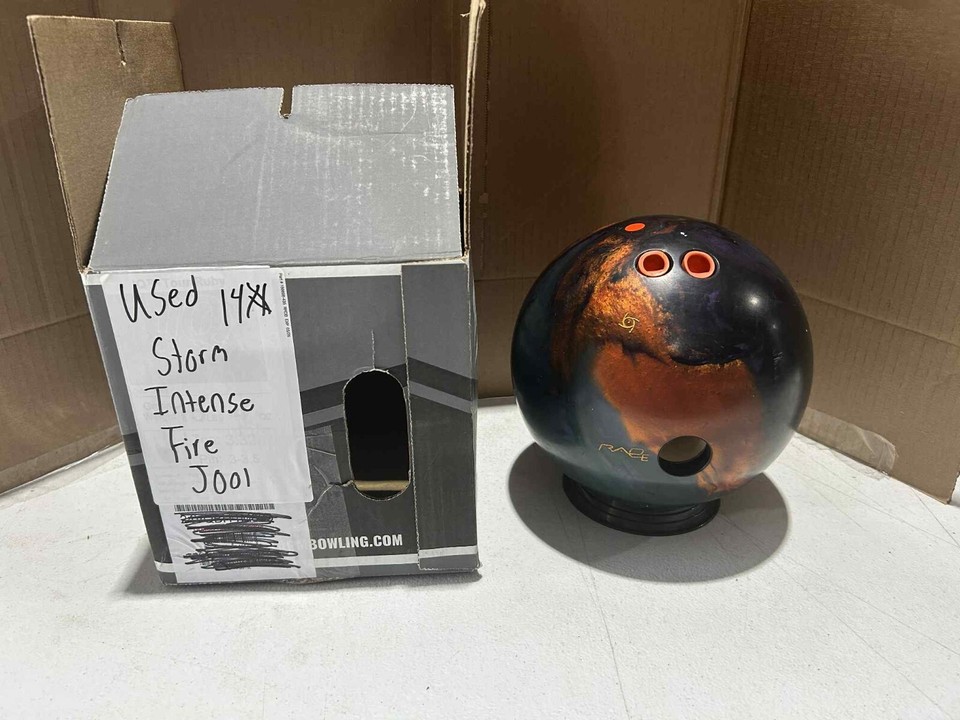 USED 14LB Storm Intense Fire Bowling Ball J001 | eBay