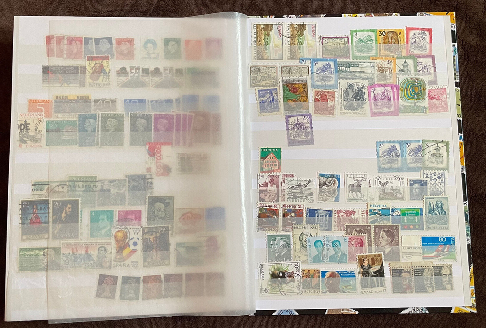 Set Stamp Album Assorted Frg Germany Polska Nl España Ch A France Uvm ...