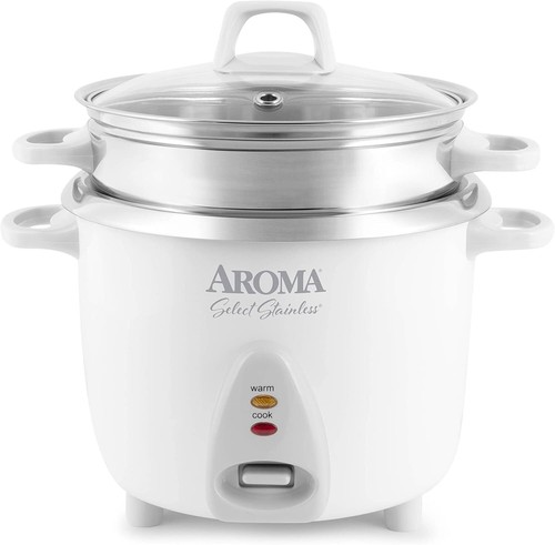14-Cup (Cooked) / 3Qt. Select Stainless Pot-Style Rice Cooker Food ...