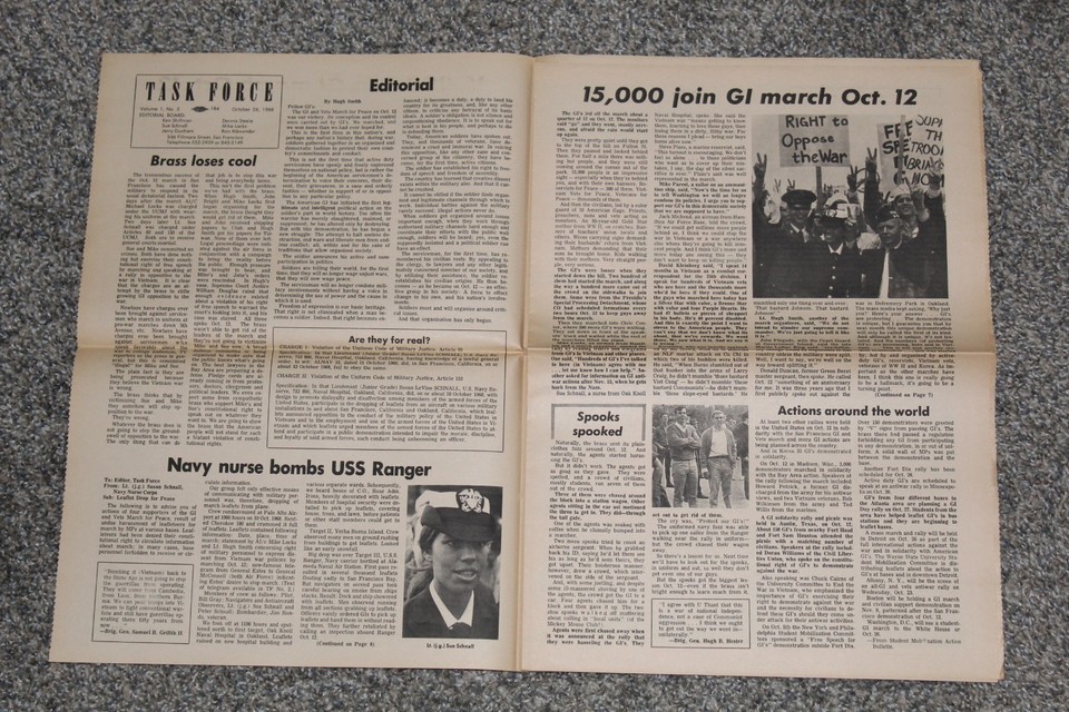 Underground GI Newspaper Vietnam Anti-war - Task Force - 1968 | eBay