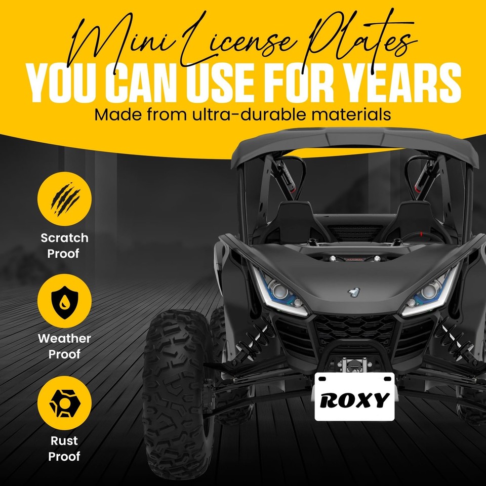 Custom Motorcycle License Plate - Custom Mini License Plate - Utv ...
