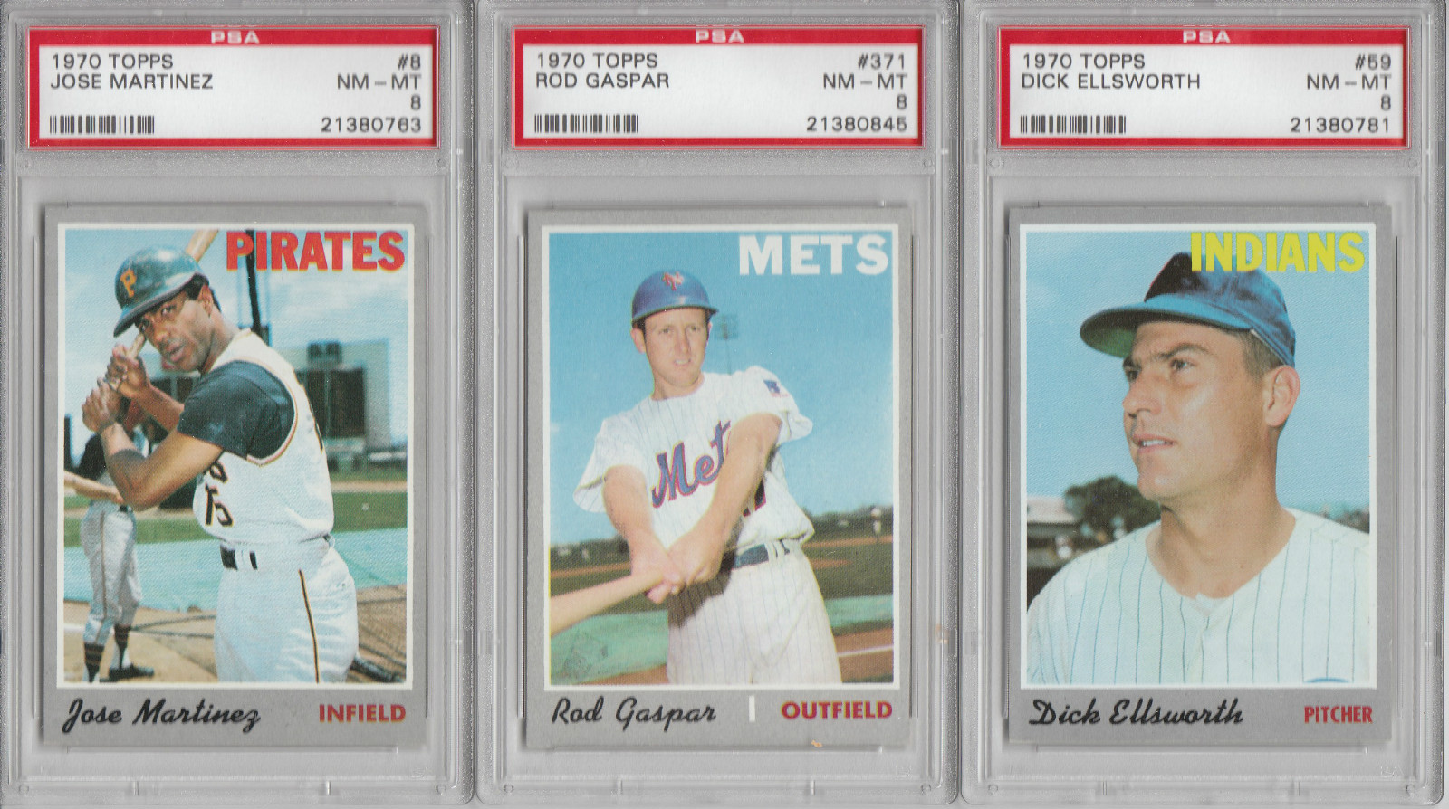 1970 Topps Baseball Rod Gaspar #371 PSA 8 | eBay